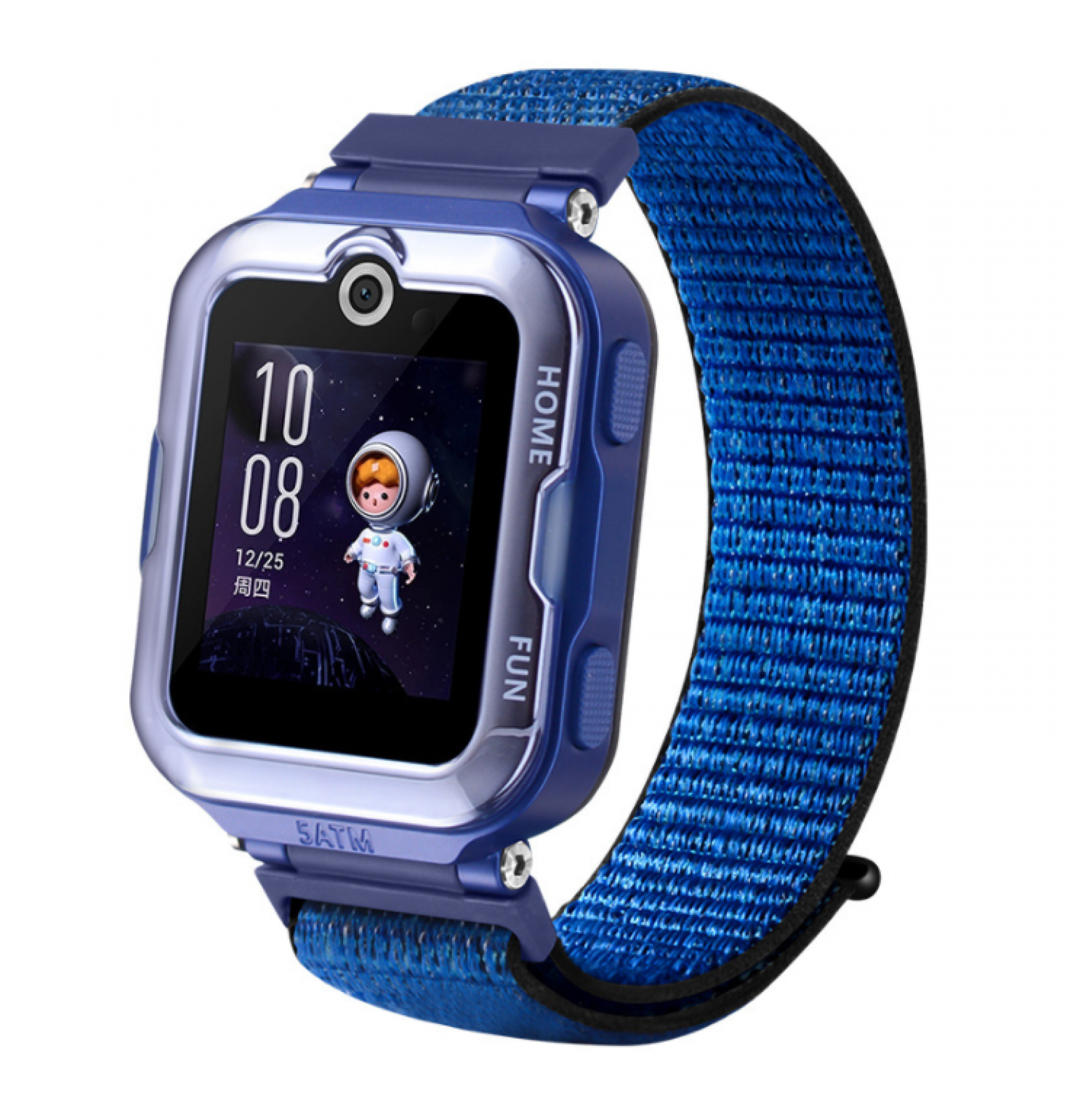 Сменный тканевый ремешок MyPads для умных часов HUAWEI WATCH KIDS 4 Pro синий спортивный нейлон