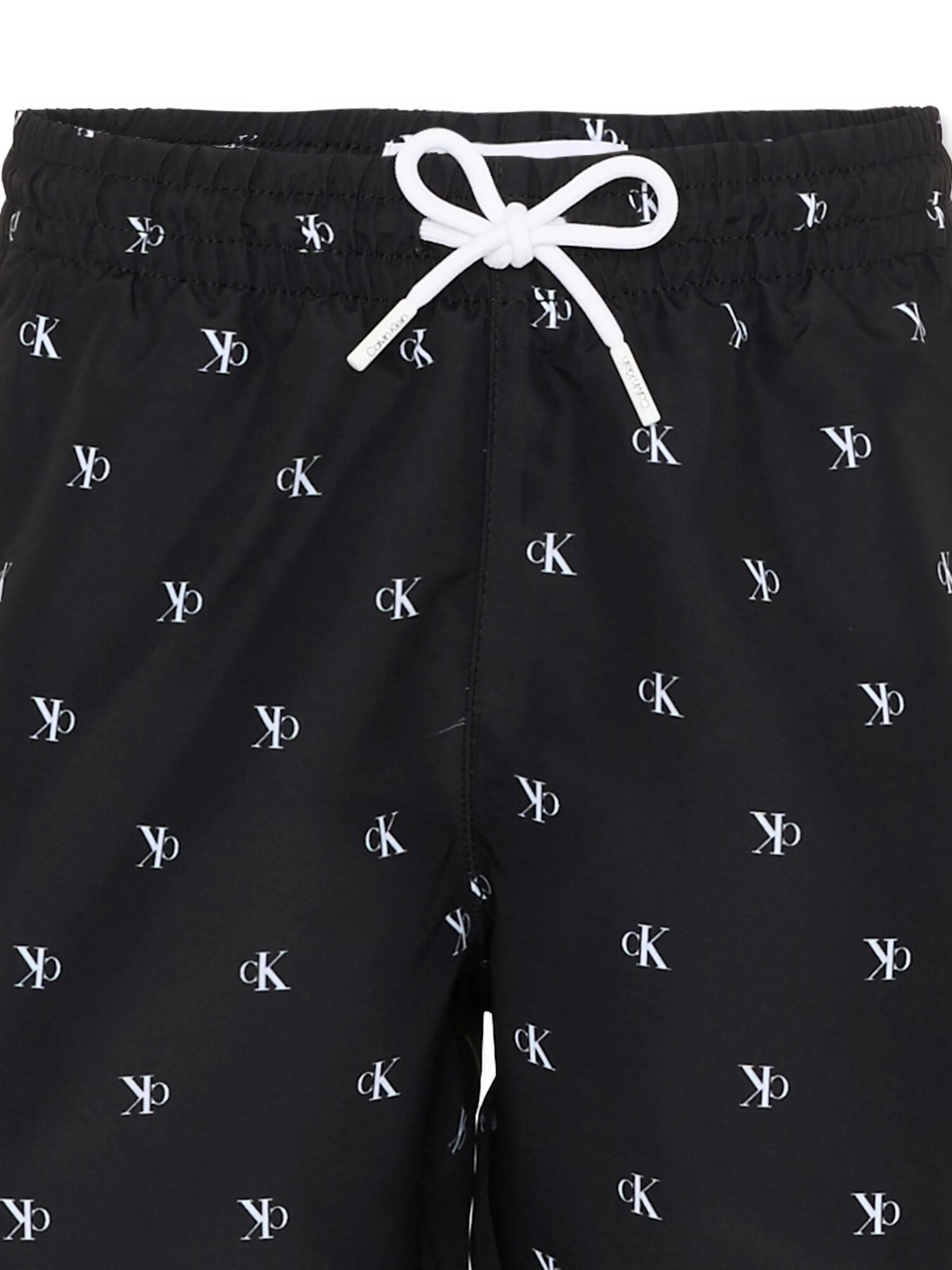 Шорты для плавания CALVIN KLEIN Pattern drawstring boxer shorts, размер L, черный — фото 1