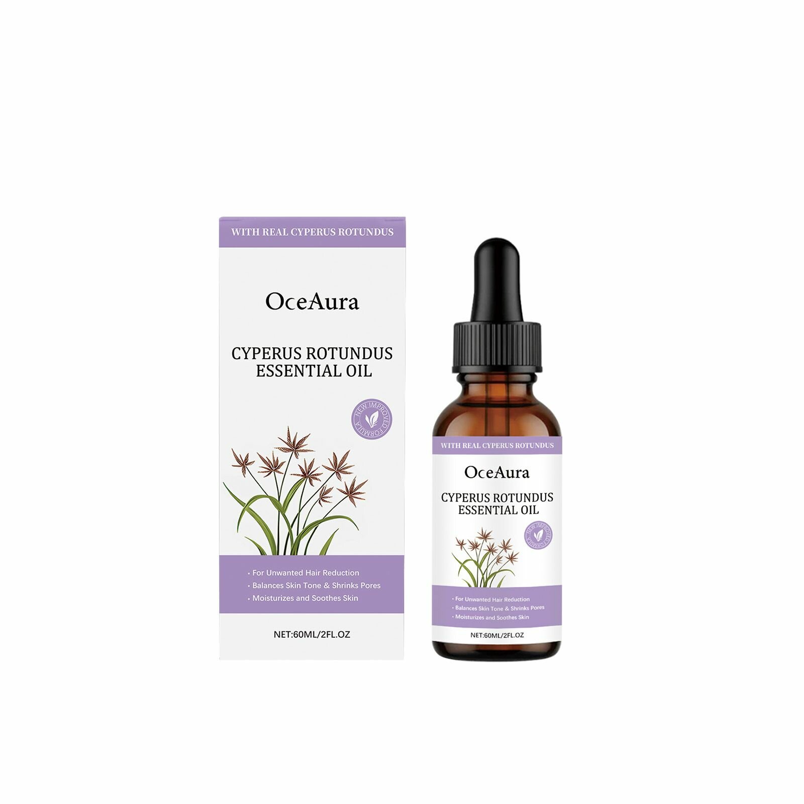 Эфирное масло OceAura Cyperus для удаления волос, уход, смягчение, очищение пор, двойной эффект, подходящая мягкая формула