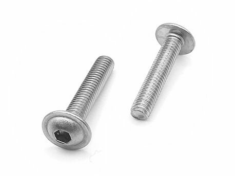 Винт с полукруглой головой внутренним шестигранником и фланцем (прессшайба) ISO 7380-2 (АРТ 9084) нержавеющий А2 (AISI 304) М8х70, 2 шт