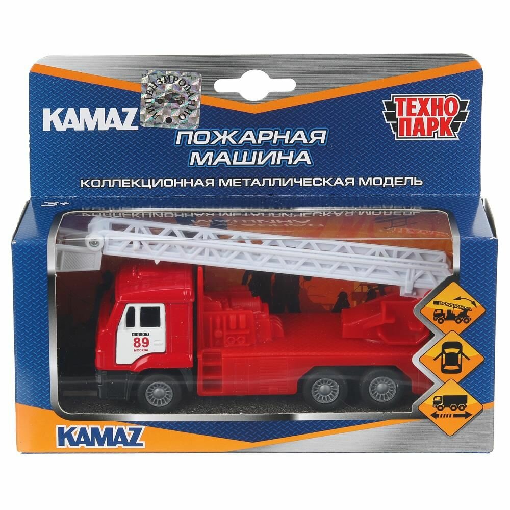 Игрушечная Пожарная машина КАМАЗ ТМ Технопарк ,12 см.