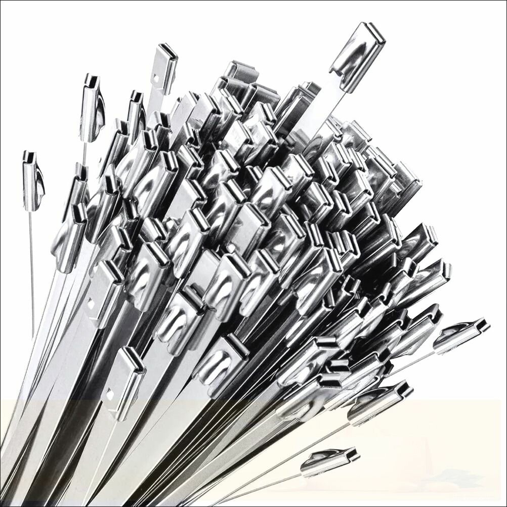 100 шт. стяжек для ограждения из сетки-рабицы, для уличных садовых и фермерских клеток для домашних животных