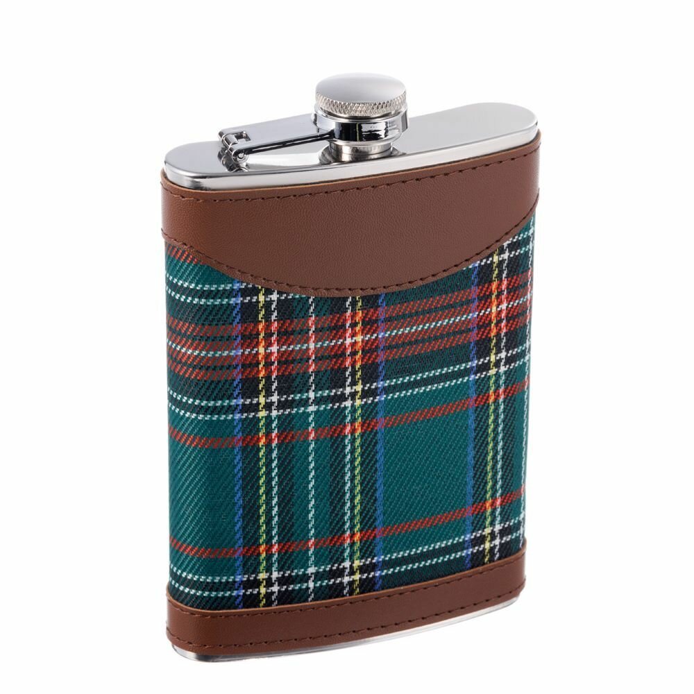 Фляга S.Quire 0,24 л, сталь, икс. кожа