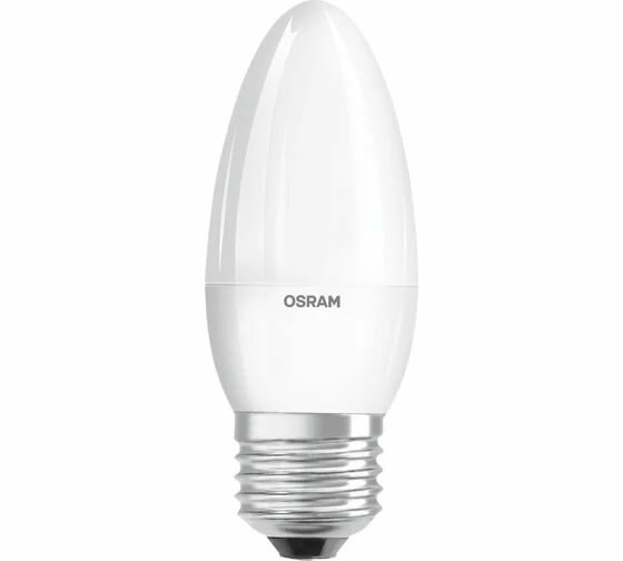 Светодиодная лампа OSRAM LED STAR, B, свеча, 8Вт, E27, 806 Лм, 4000 К, нейтральный белый свет