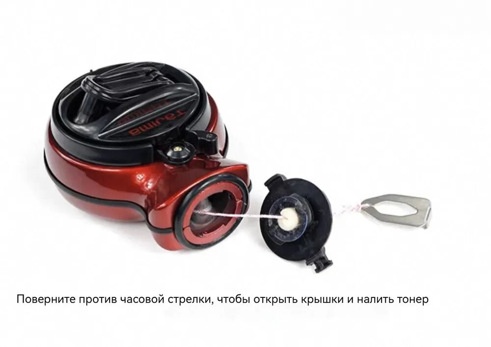Tajima PL-CL171FU Шнур разметочный меловой. Фуксия цвет, пластиковый корпус, для разметки на металле. — фото 1