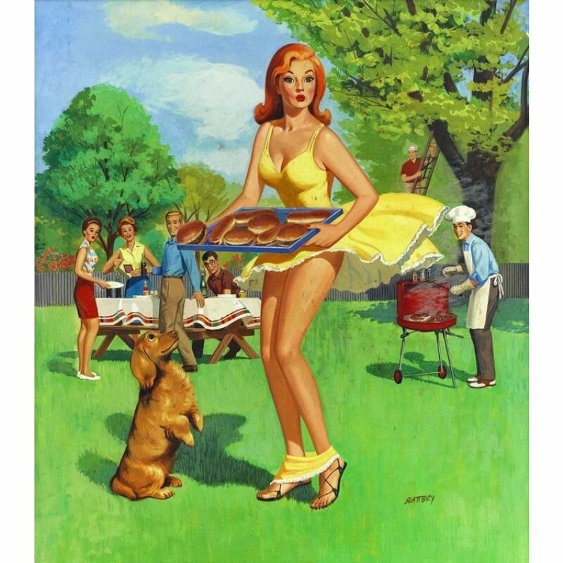 Постер для интерьера, Пинап девушки - Pin up girls, 30х20см.