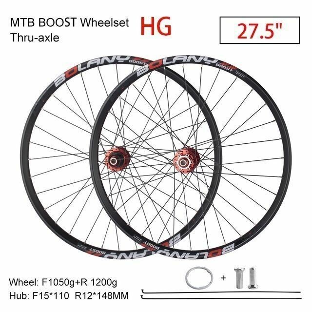 Колесная пара велосипеда BOYANY MTB 29 27.5 Boost Wheel через ступицу оси 110*15 148* Велосипедное колесо с широким ободом 12 мм XD/HG, спицами 32H и 6 собачками
