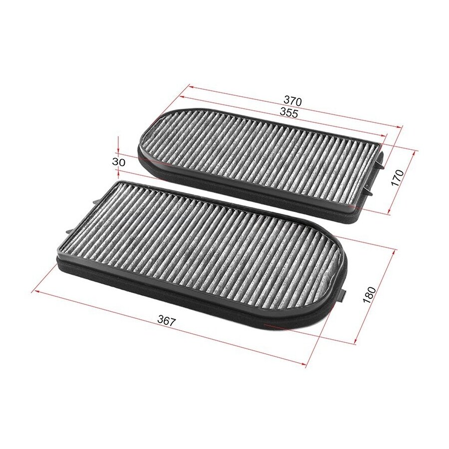 Фильтр салона BMW 7 E38 94-01 угольный комплект, SAT ST-64319070072