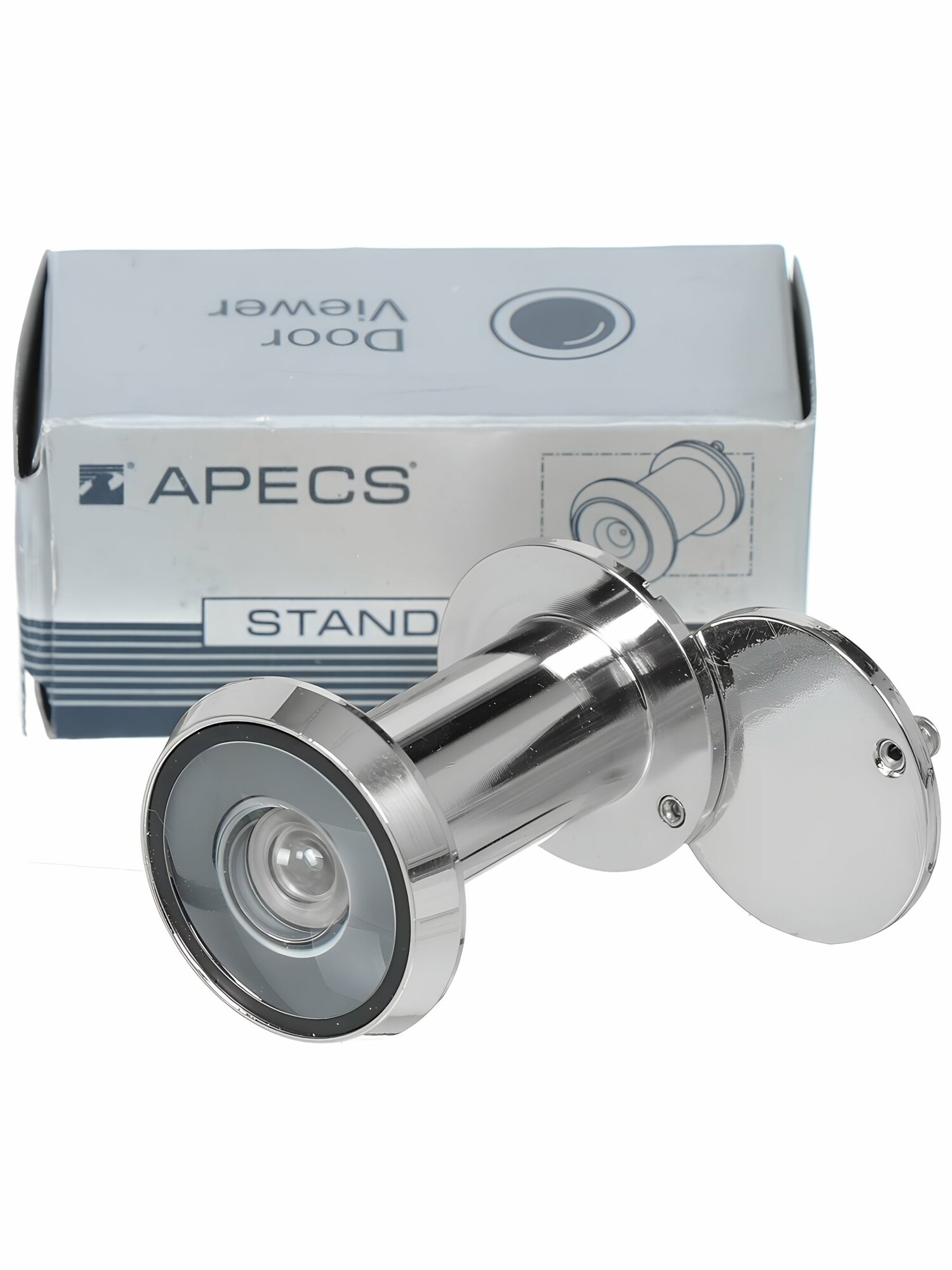 Глазок дверной Apecs 6016/50-90-CR хром для входной двери. Надежная фурнитура для обеспечения безопасности вашего дома.