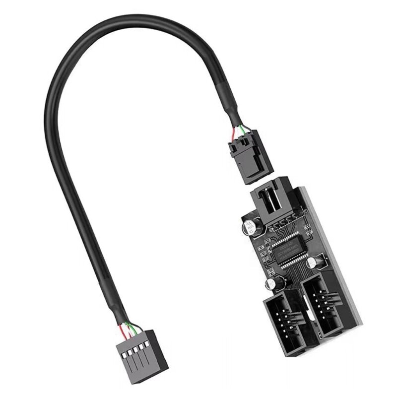 Материнские платы USB 2.0 9-контактный разъем от 1 до 2/4 удлинитель-разветвитель-адаптер преобразователи Мужской Женский кабель