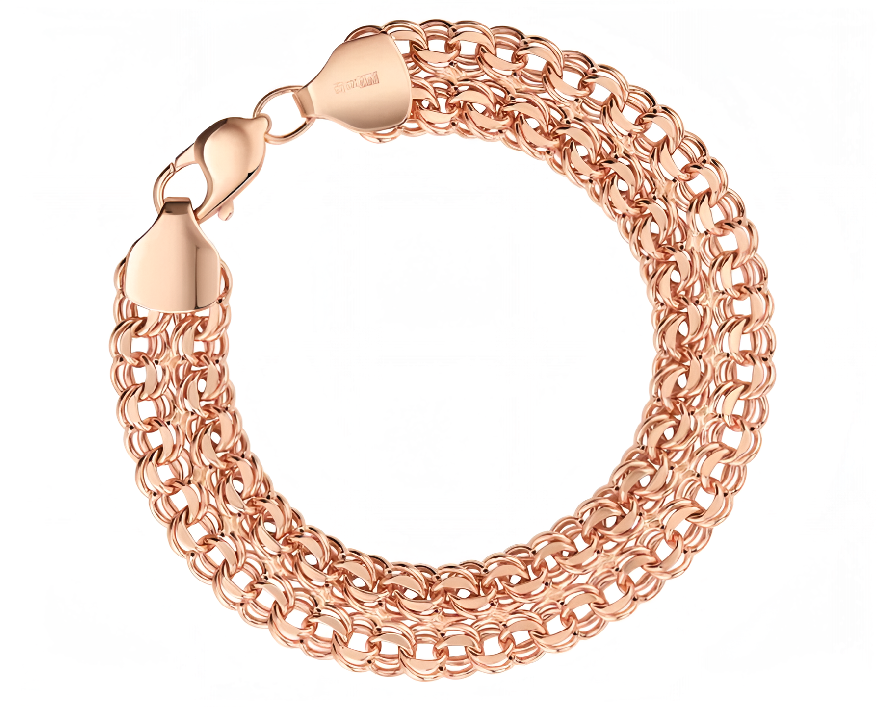 Браслет-цепочка, красное золото, 585 проба