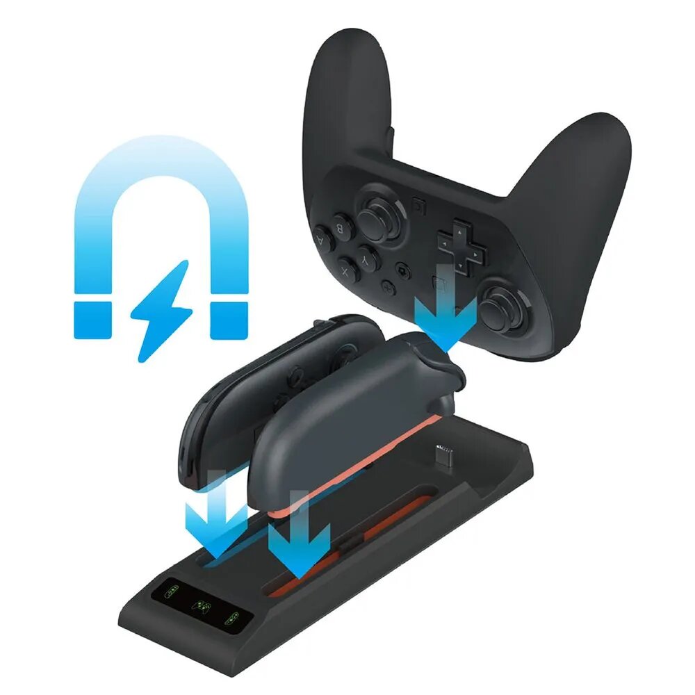 Держатель для аккумулятора Nintendo Switch 2 PRO с LED-индикацией