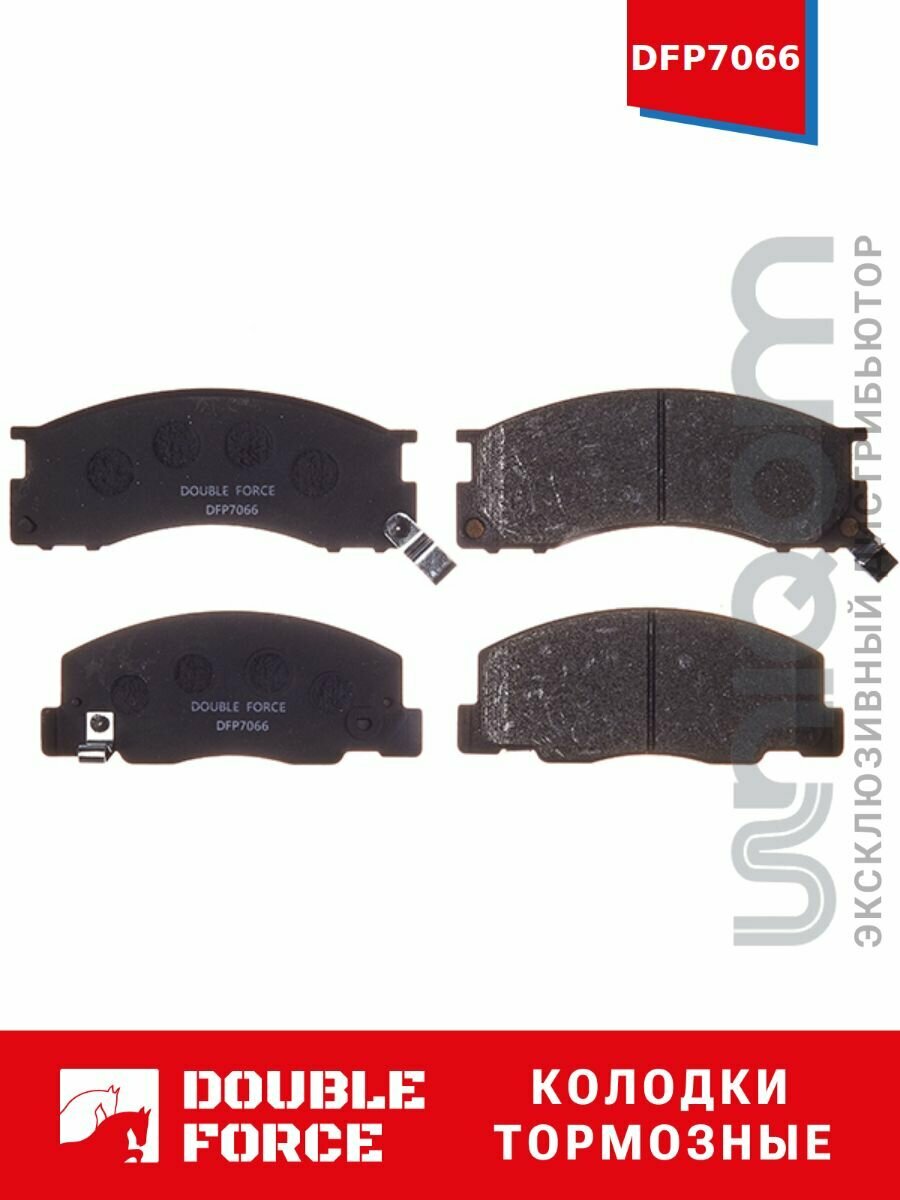 Колодки тормозные передние TOYOTA LITE / TOWN ACE VAN R50 / R52 (96-07), DAIHATSU DELTA VAN R51 / R52 (96-02) Double Force DFP7066