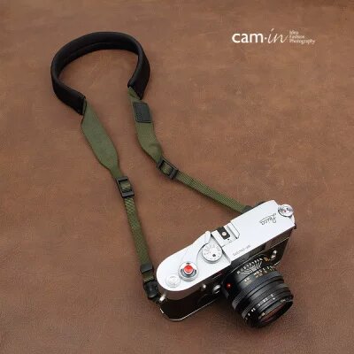 Нейлоновый ремешок для камеры оливково-зеленого цвета для Ricoh GR и Sony RX100, удобный регулируемый плечевой ремень с