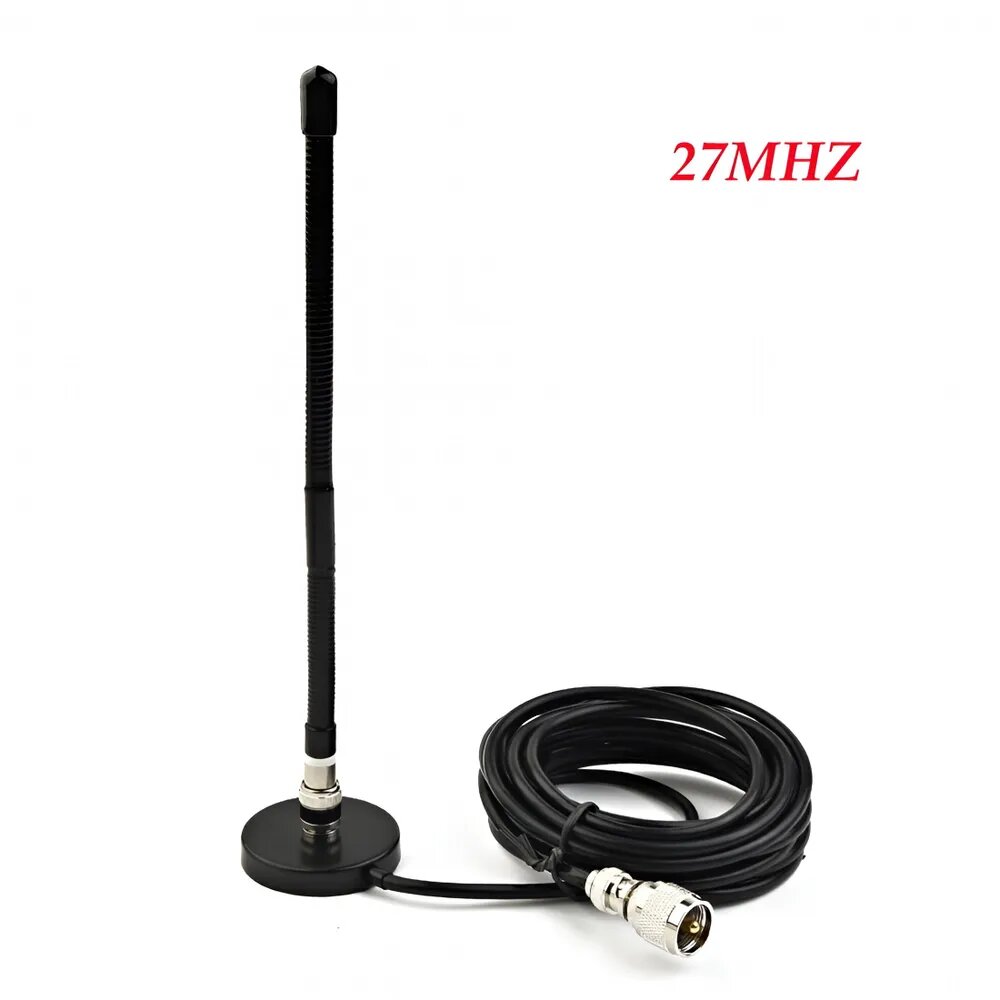 GJX Антенна для CB радиостанции 27MHz с магнитным основанием и разъемом BNC PL259 Male.