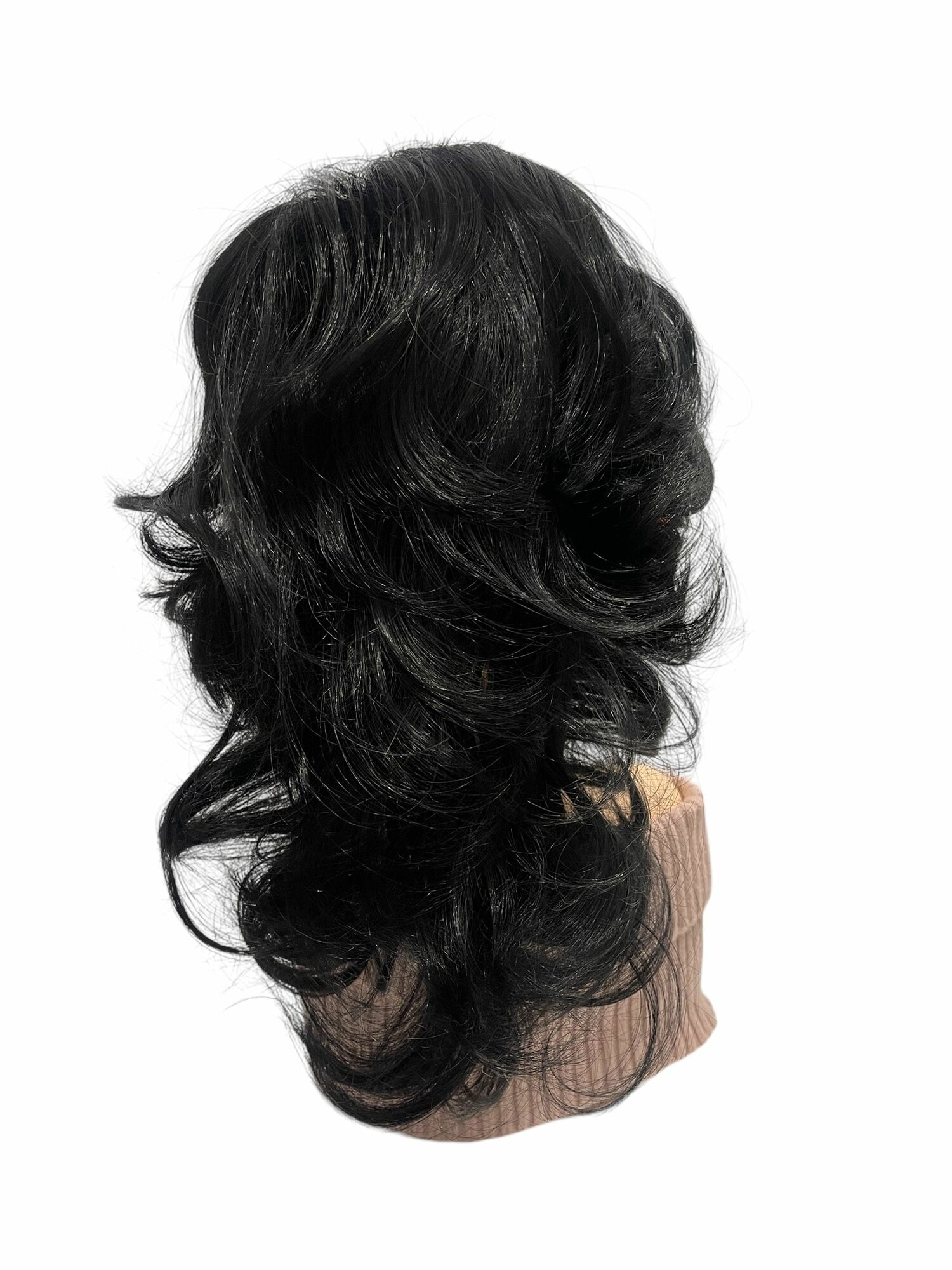 Шиньон Best Wigs, волнистый хвост, на крабе, черный, длина 40см