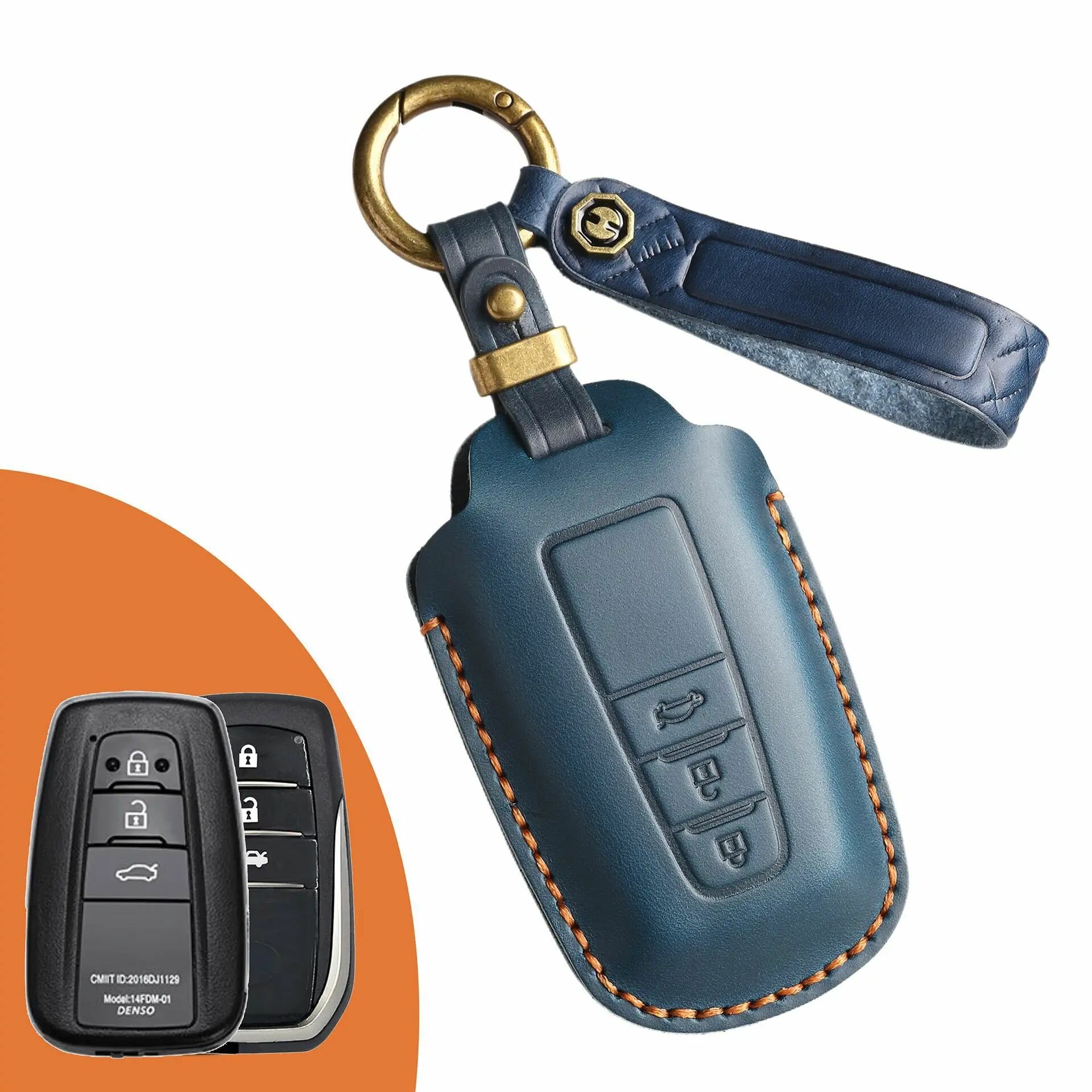 Кожаные брелоки для ключей крышки автомобиля для корпуса Toyota