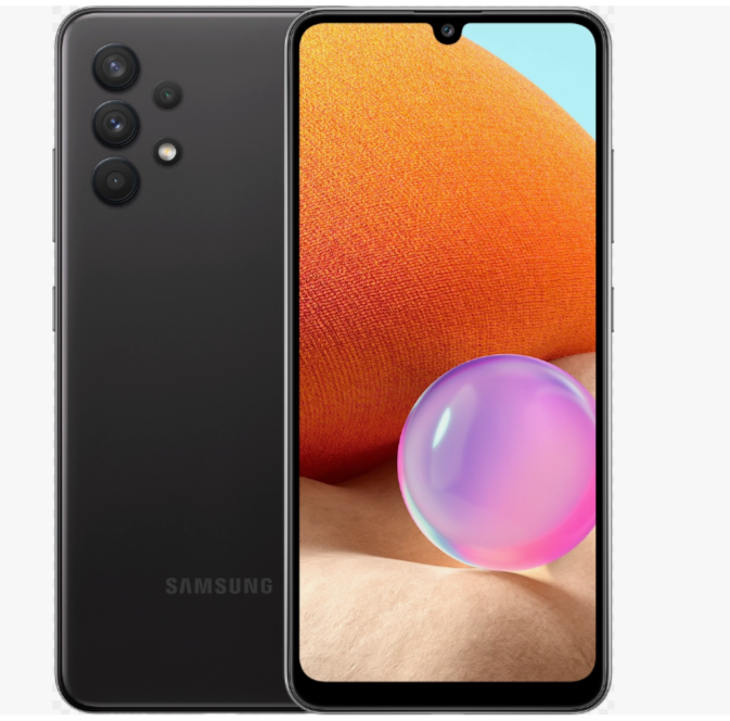 Смартфон Samsung Galaxy A32 4/64 ГБ RU, Dual nano SIM, черный, Б/У, Уценка