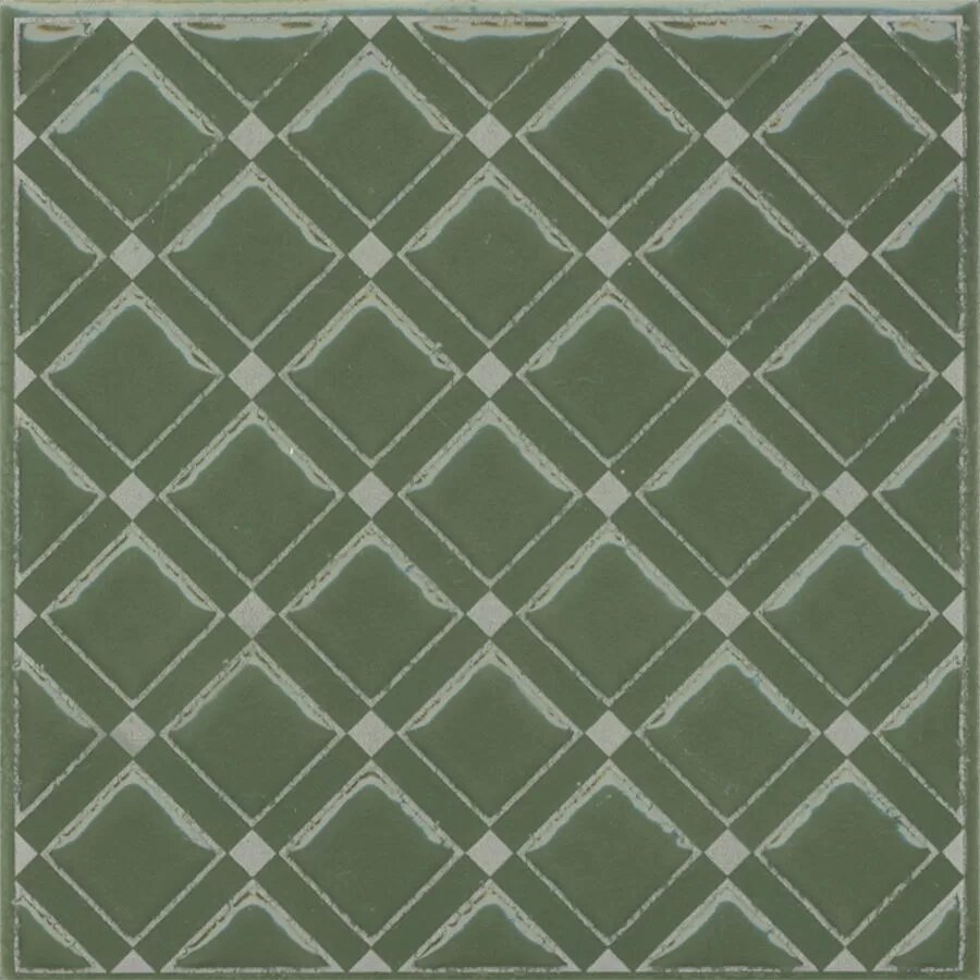 Керамическая плитка Kerama Marazzi KMD3STA015GN Декор Бахия 1 зеленый глянцевый 9,8x9,8x0,7 (цена за 1 шт)