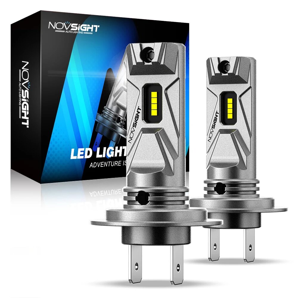 NOVSIGHT H7 автомобильные лампы для фар Plug And Play лампы для фар 1:1 Mini Led 12V 6500K яркий белый безвентиляторный дизайн H7 автомобильные фары