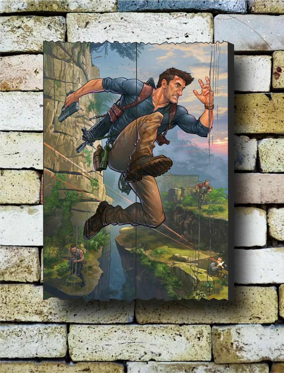 Картина на досках. Uncharted.