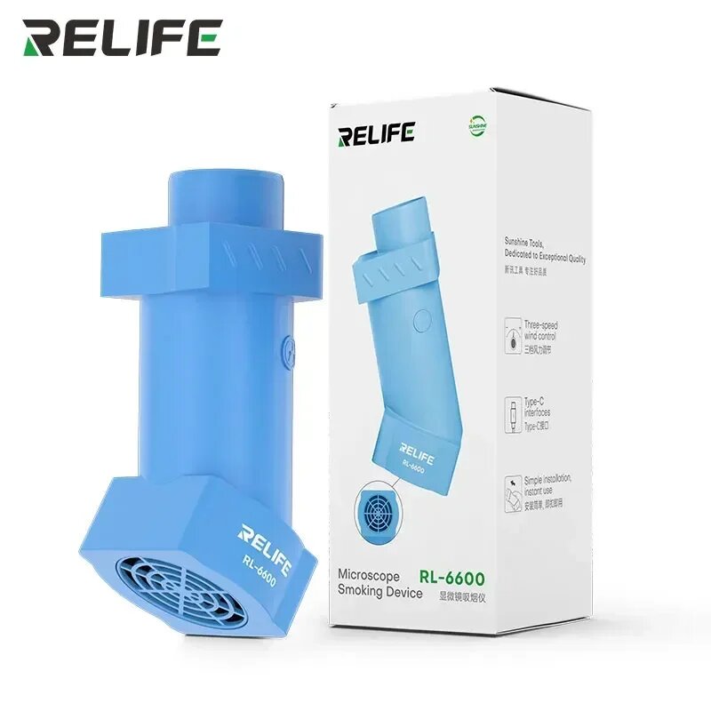 RELIFE RL-6600 Дымосос для микроскопа, синий