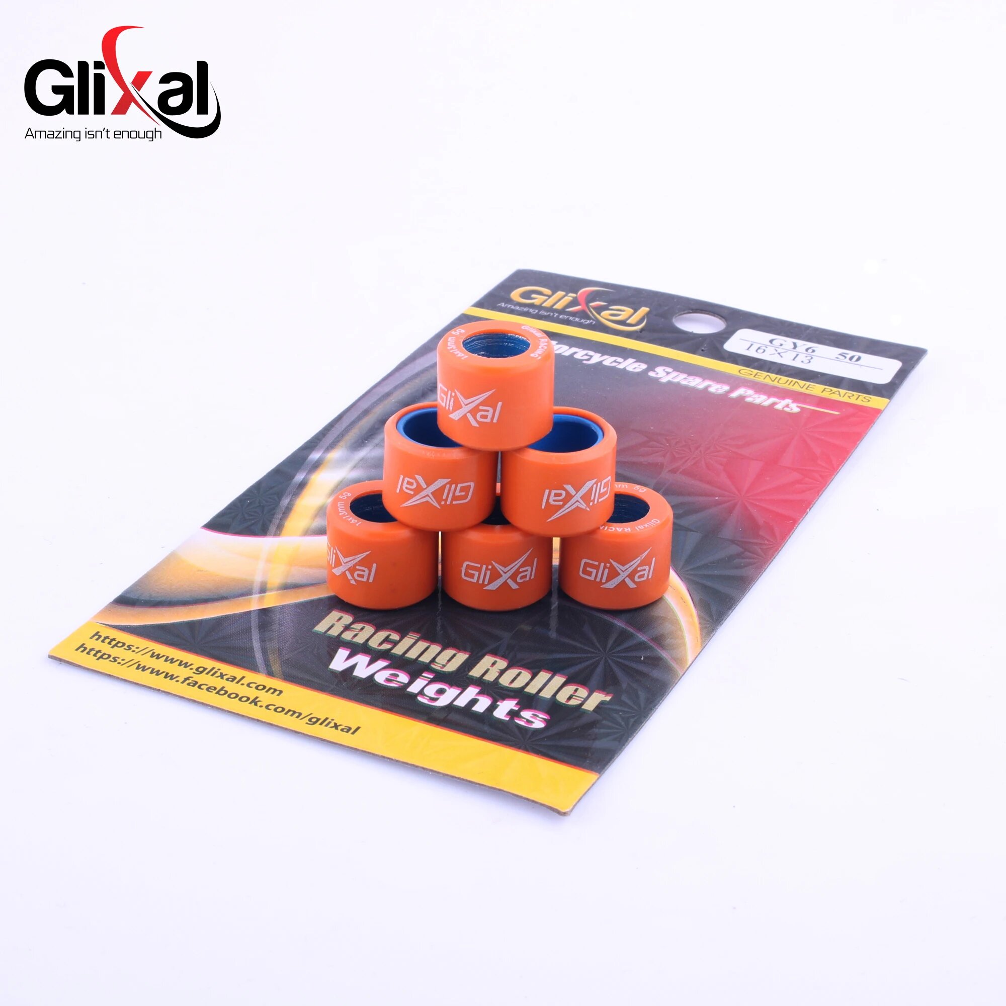 Ролик вариатора Glixal 16x13 мм, 10 г, скутер, мопед