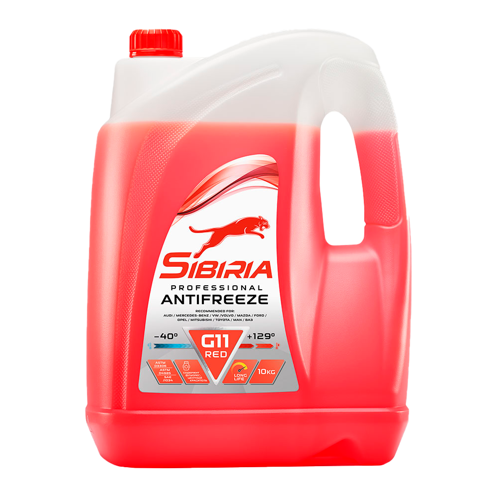 Антифриз SIBIRIA -40 G11 красный 10 кг 800887