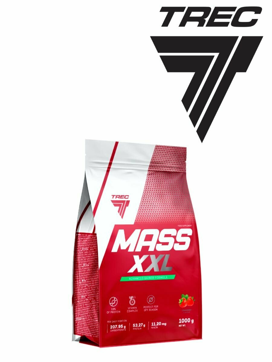 Гейнер Trec Nutrition Mass XXL 1000 г Клубника