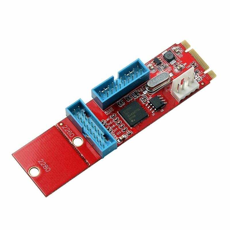Адаптер NGFF M.2 к USB3.0, 19-контактный 20-контактный 2-портовый разъем