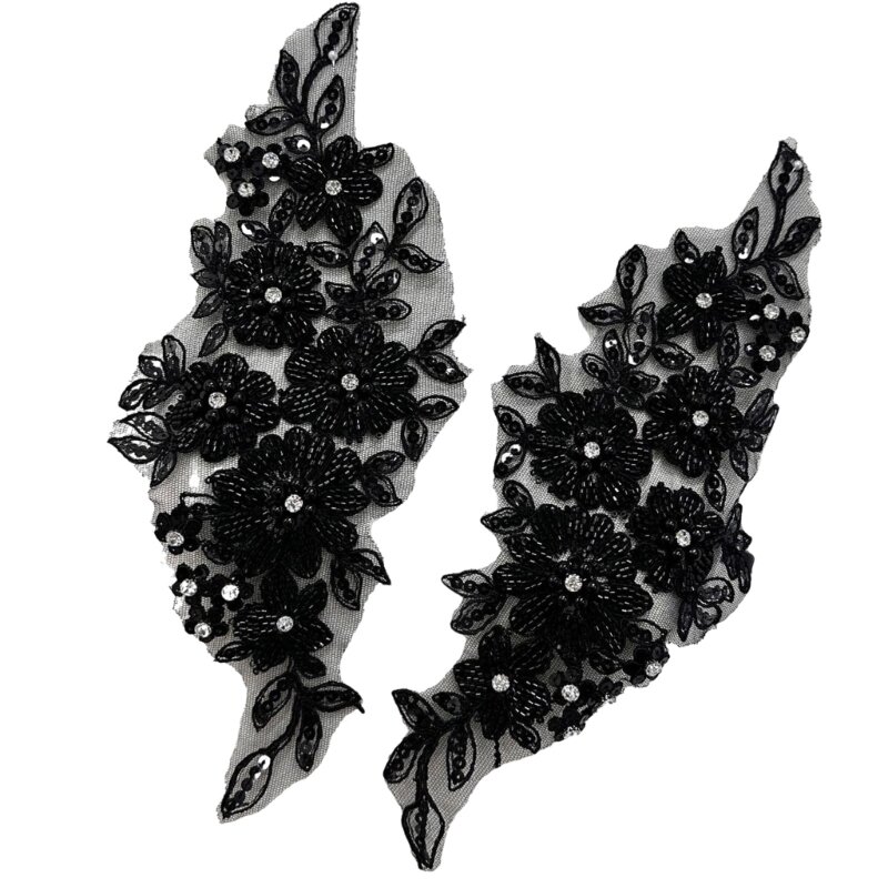 Rhinestones Applique Sew on Patches Applique for Wedding Gown Evening Dress