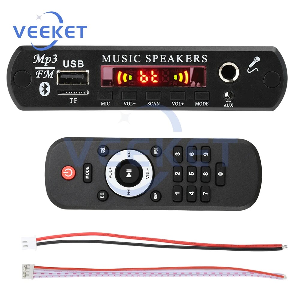 MP3 Bluetooth Музыкальный Декодер Модуль JQ-D163BT Черный — фото 1