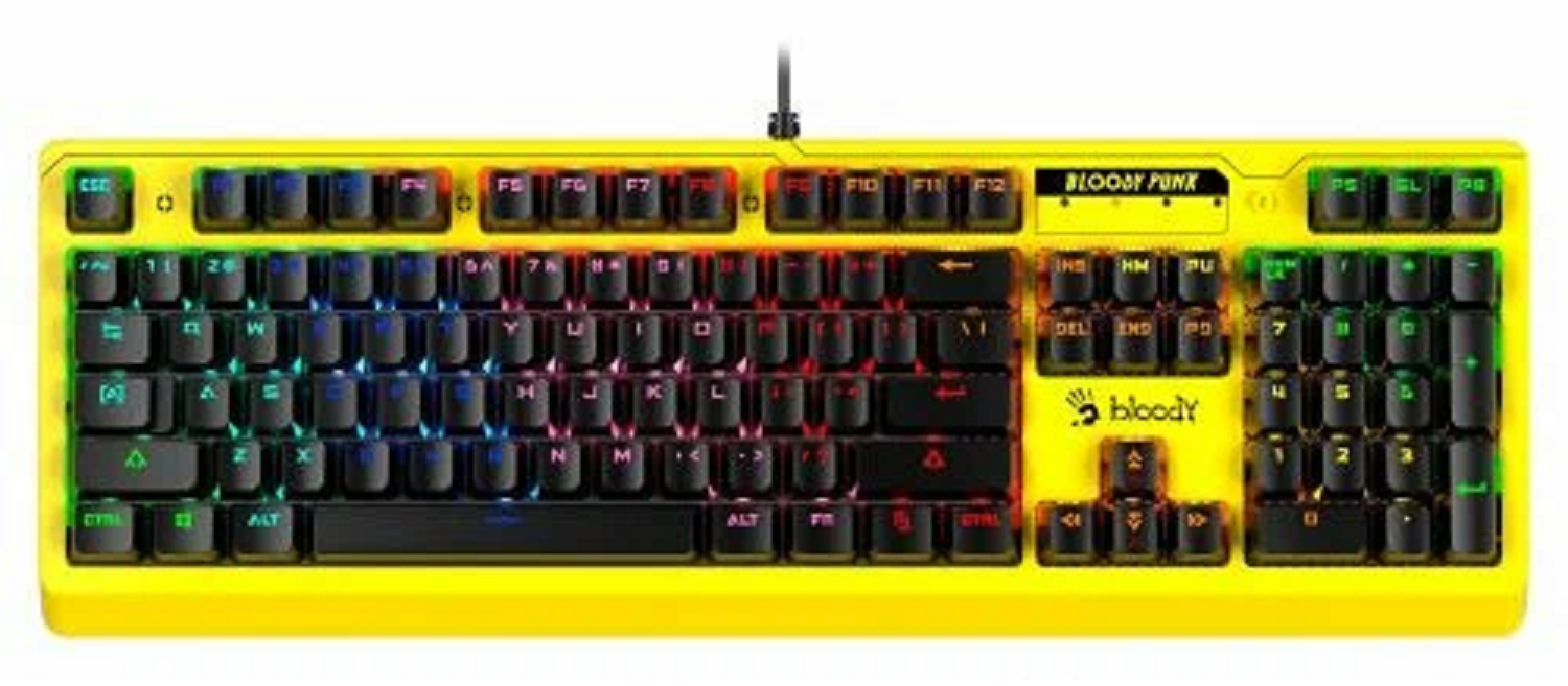 Клавиатура A4Tech Bloody B810RC Punk механическая желтый/черный USB LED 1530437