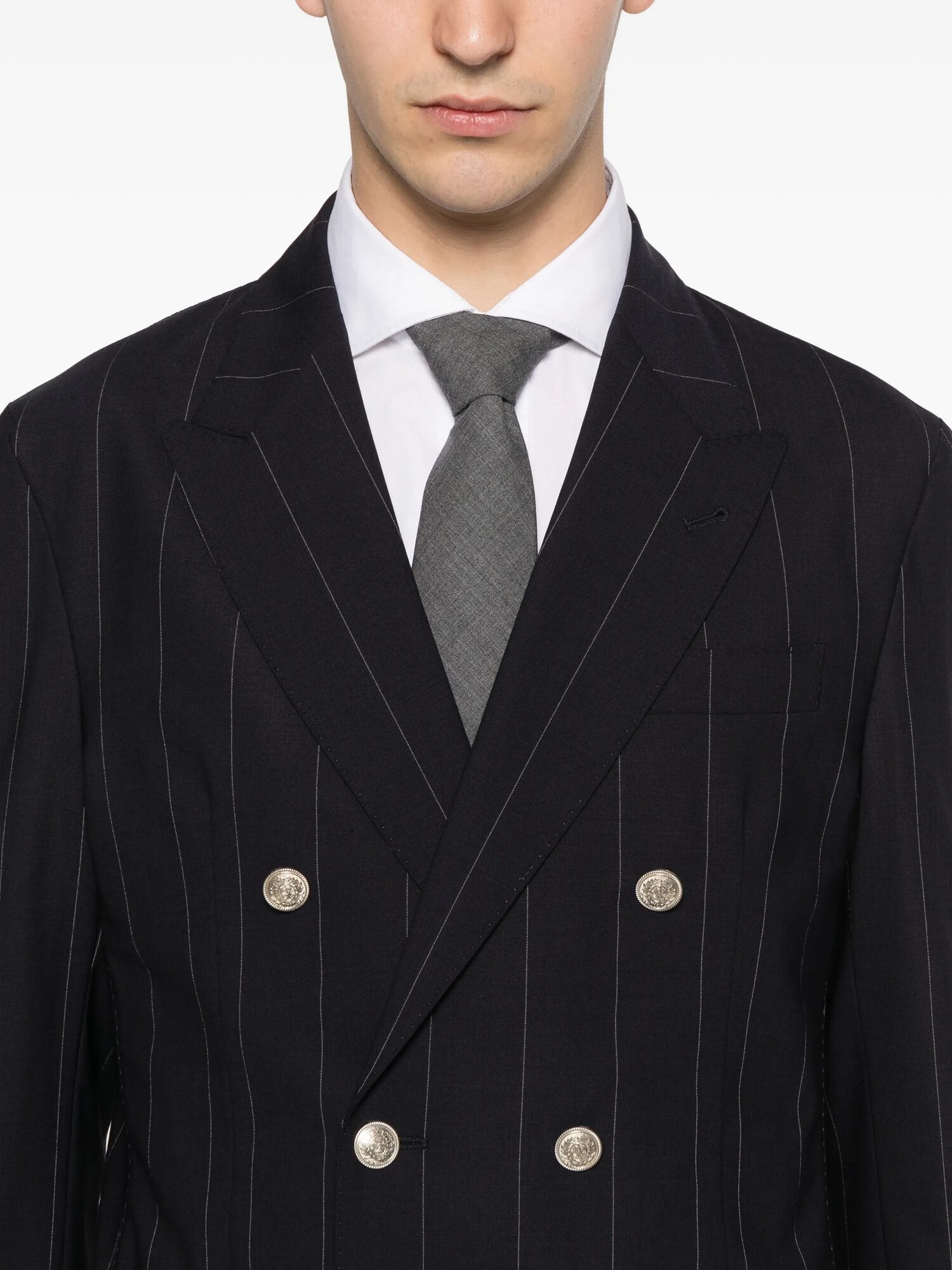 Комбинезон Eleventy Pinstripe double-breasted suit, размер 54, blue — фото 1