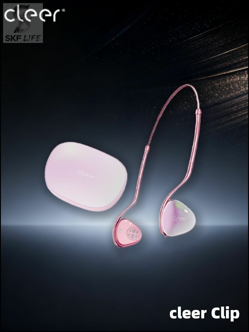 Наушники Cleer Clip, накладная конструкция, беспроводные, Bluetooth 5.0, PINK