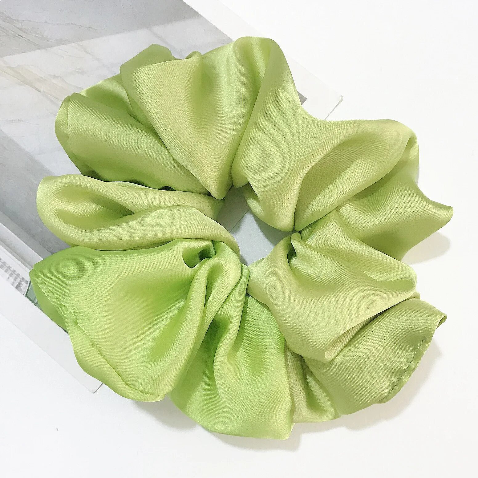 Шелковая резинка для волос JIUXIA, Avocado Green