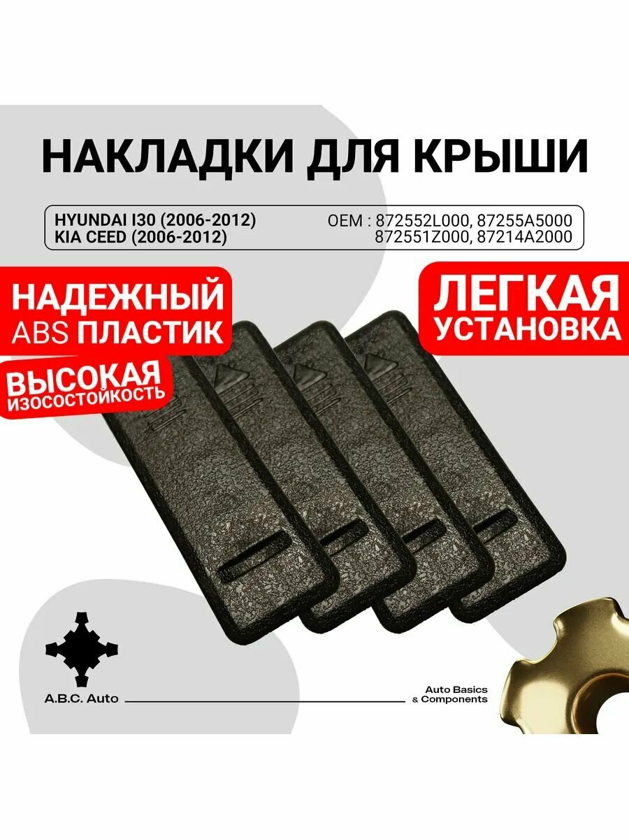 Накладки заглушки молдинга автомобиля Hyundai, Kia - 4 Шт.