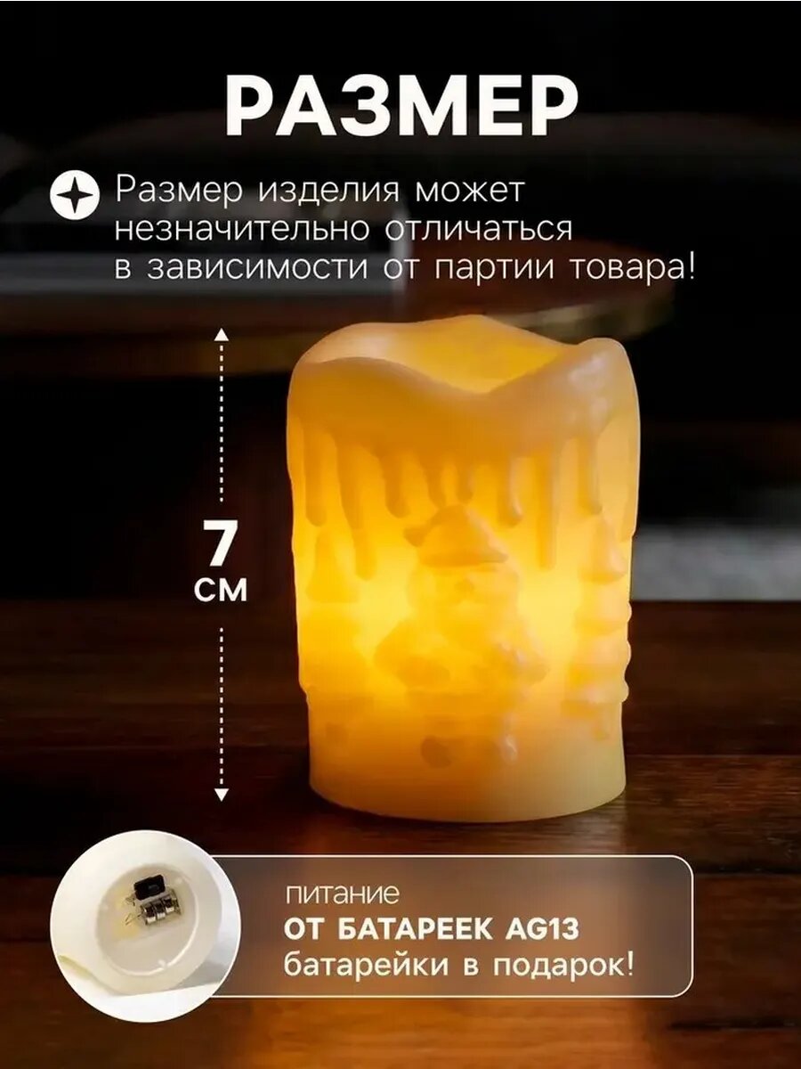 Эффектная светодиодная фигура 'Свеча' для праздника