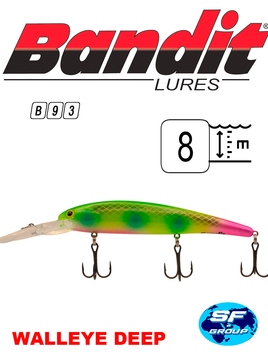 Воблер Bandit Deep Walley 12 см 17,5 гр заглубление 8м #B93