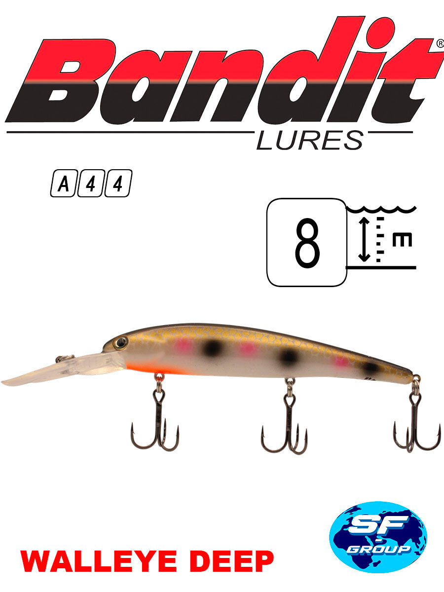 Воблер Bandit Deep Walley 12 см 17,5 гр заглубление 8м #A44