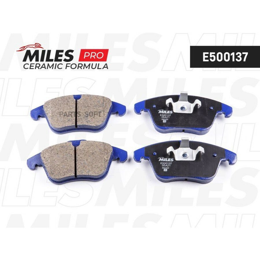 MILES E500137 Колодки тормозные FORD MONDEO 07>/S-MAX 06>/VOLVO S80 06>/XC70/V70 07> передние Ceramic ()