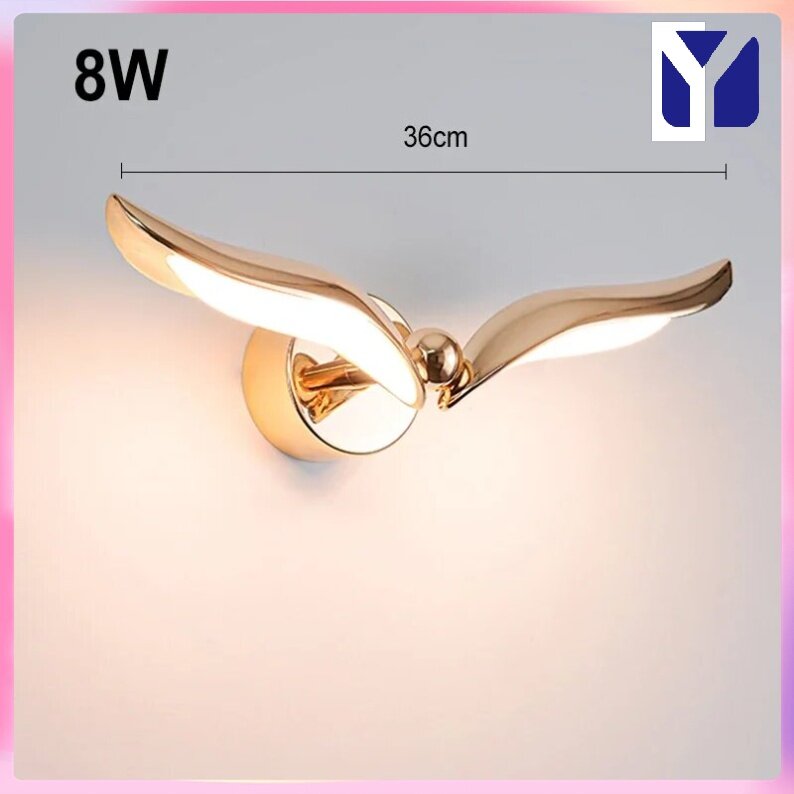 Золотой настенный светильник в форме чайки YongYing Lumin Gold 2 heads