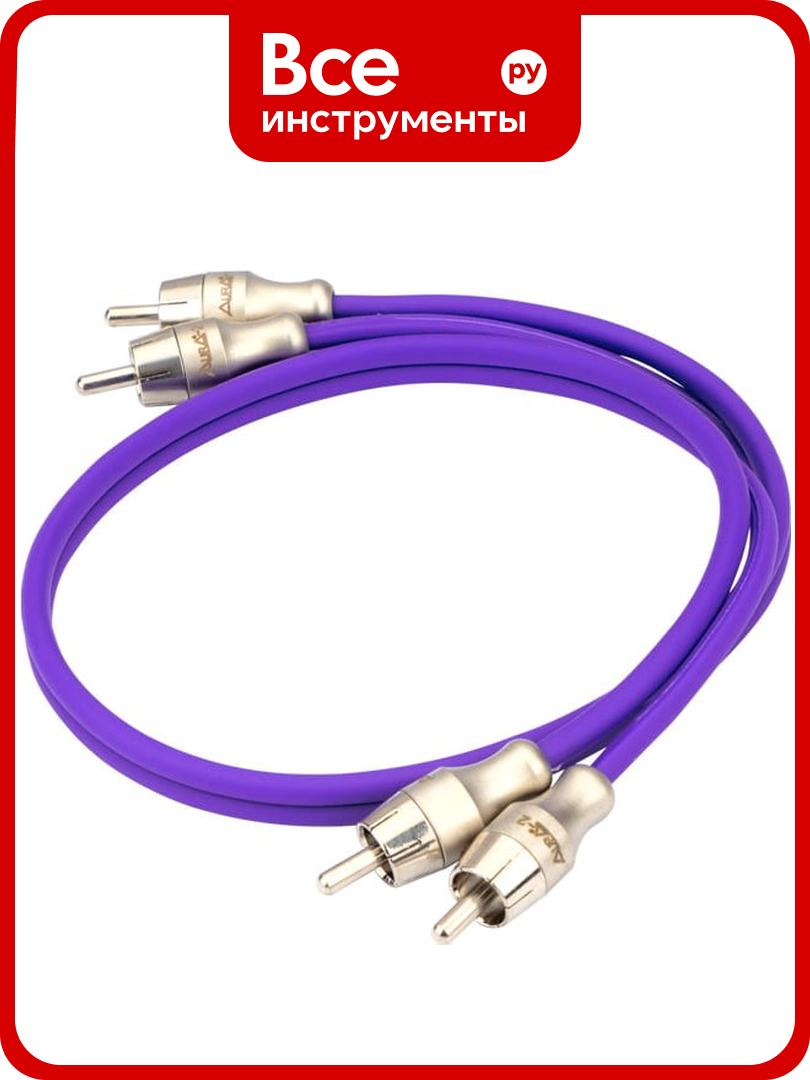 Кабель RCA AurA B202MKII, 0,25 м, медь/никель/ПВХ, двойной экран, 4 разъема
