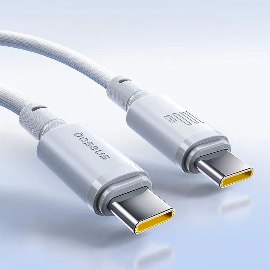 Кабель для зарядки Baseus New Braided Fast Charging 100W Type-C to Type-C New Braided Fast Charging(E0426V01) Белый