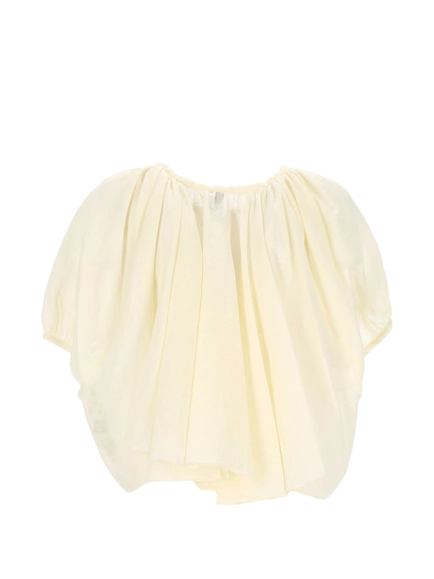 Блуза Gathered puff-sleeve blouse