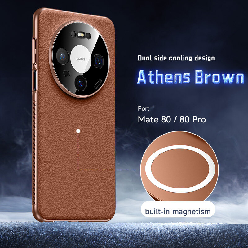 Чехол Для Huawei Mate 80/Хуавей Мате 80 Про, soft touch, чехол-кардиомонитор, искусственная кожа, поликарбонат (PC), защита камеры, ударопрочный, усиленные углы, Huawei, Huawei Mate 80 RS