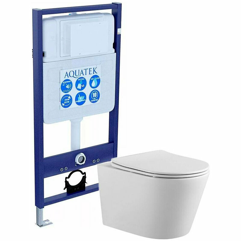 Комплект унитаза с инсталляцией AQUATEK Set Вега