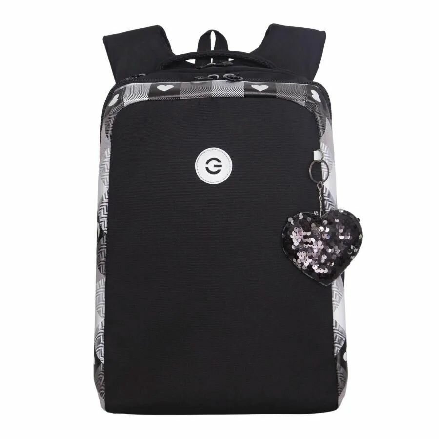 Рюкзак для девочки GRIZZLY с карманом для ноутбука 13", 39*26*17см, анатомической спинкой, RG-666-7