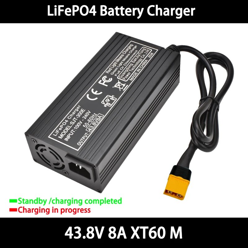 Зарядное устройство LiFePO4 43.8V 8A XT60 M UK Plug