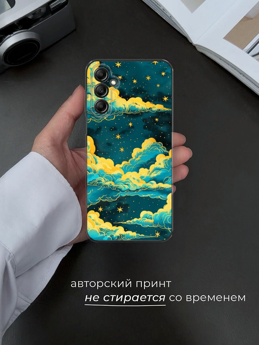 Чехол на Samsung Galaxy A15 / Самсунг А15 с принтом Облака и космос — фото 1